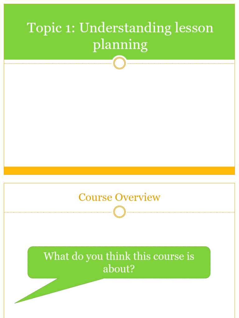 (Lesson 1) Understanding Lesson Planning | PDF | Lesson Plan | Learning