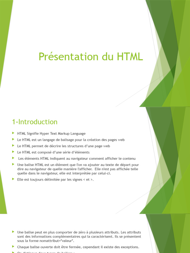 CoursHTML Version1 | PDF | Langage de balisage | Html