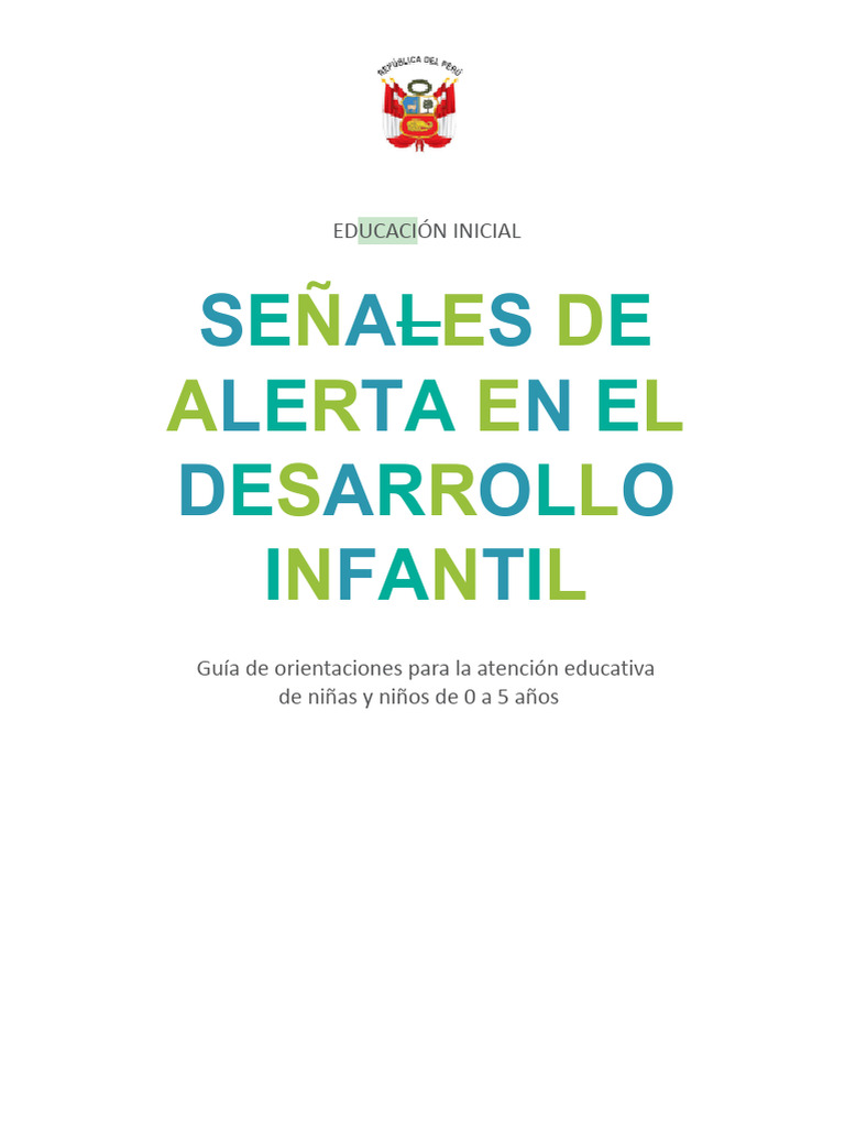 Señales de Alerta en El Desarrollo Infantil | PDF | El embarazo | Desarrollo infantil