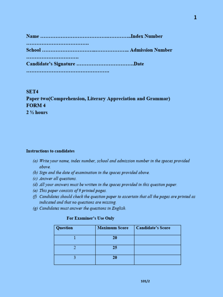 4-Eng PP2 QNS | PDF | Curriculum | Cognition