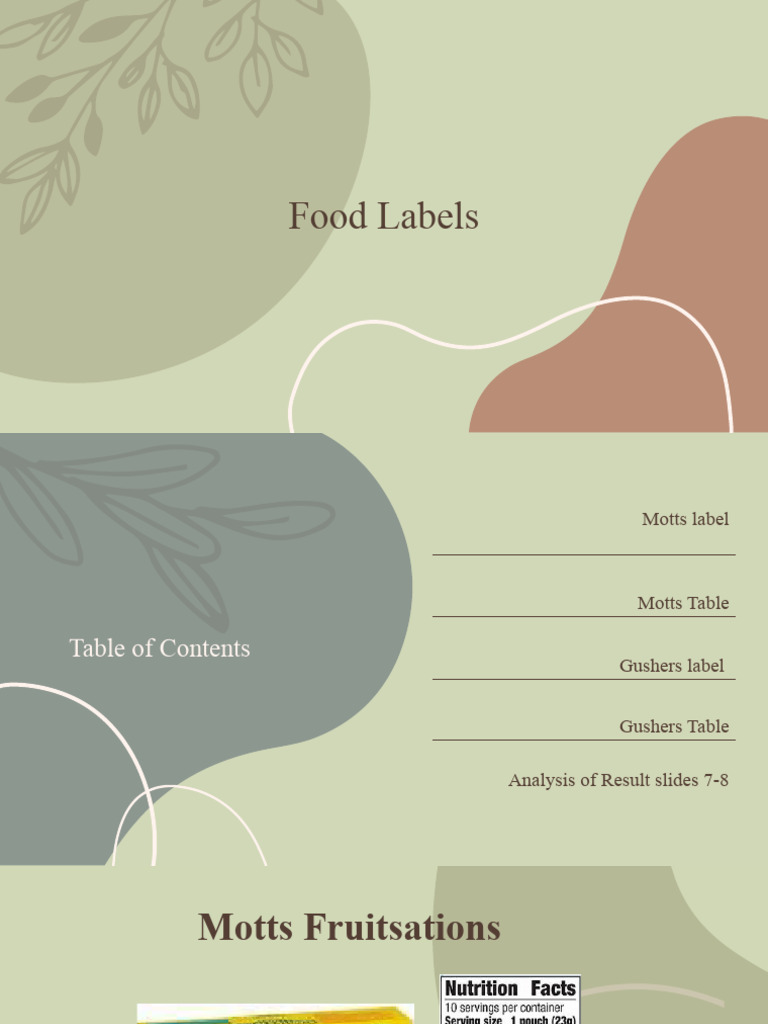 Food Label Comparison | Download Free PDF | Foods | Fat