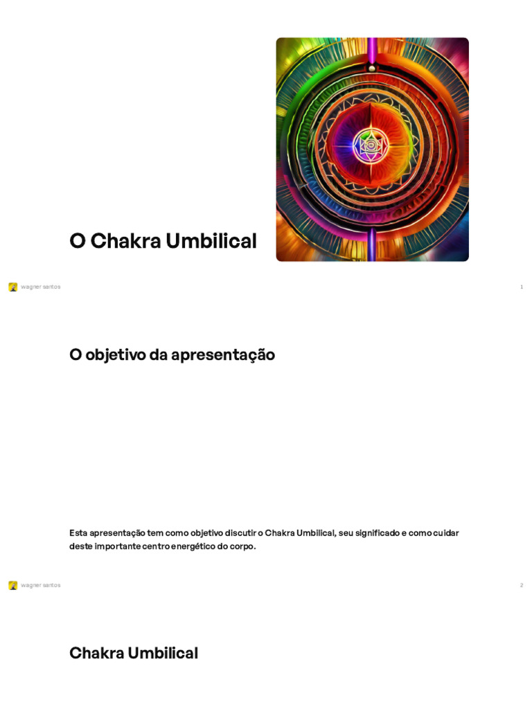 Importância do Chakra Umbilical | PDF | Chacra | Emoções