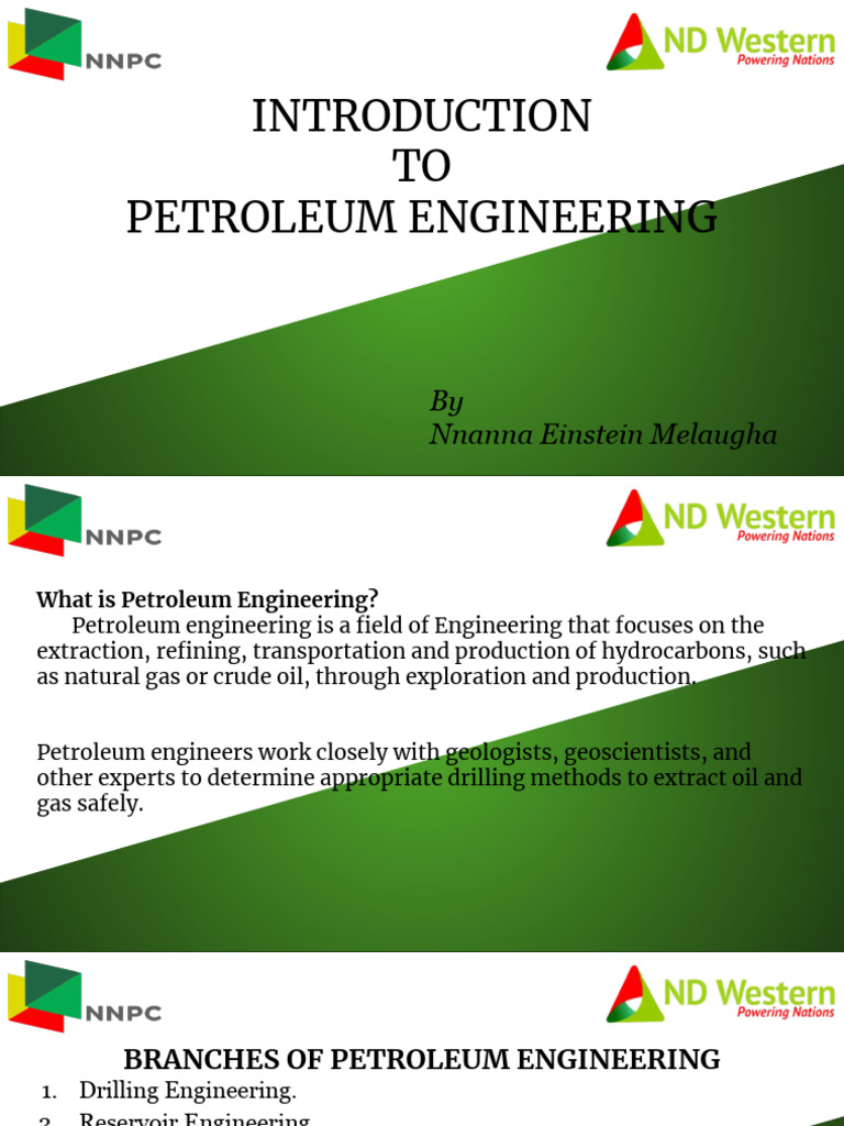 Overview of Petroleum Engineering Branches | PDF | Technology & Engineering