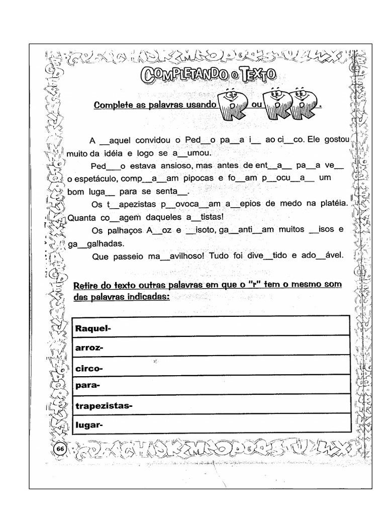 Completar Texto R RR | PDF