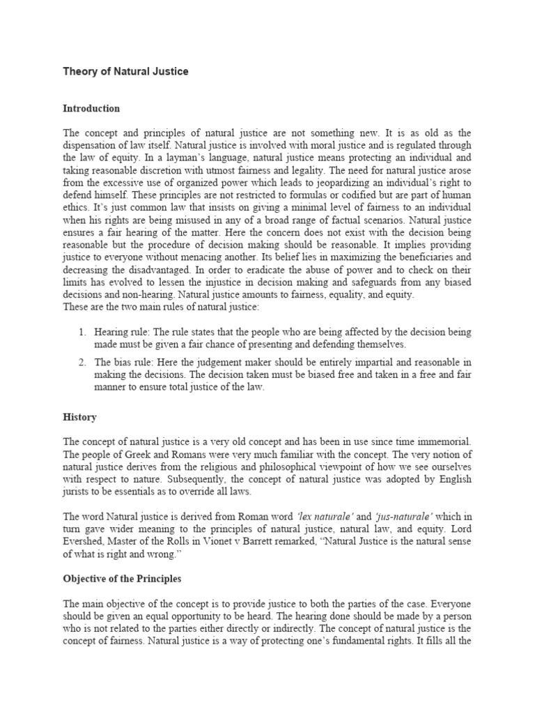 Natural Justice | PDF | Justice | Crime & Violence
