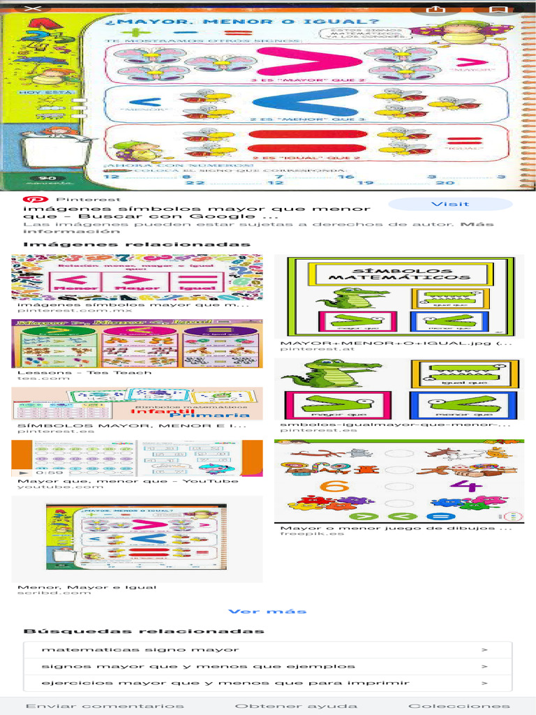 Símbolos Mayor Que - Buscar Con Google | PDF | Matemáticas