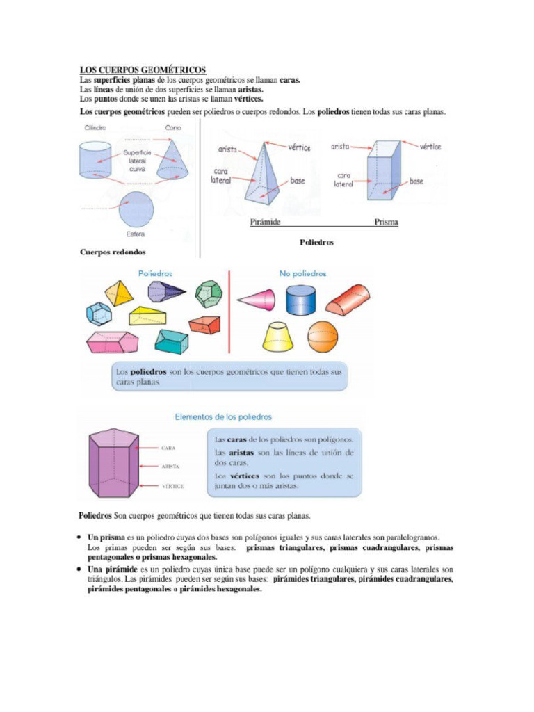 Los Cuerpos Geometricos Grado 2â° 3 | PDF