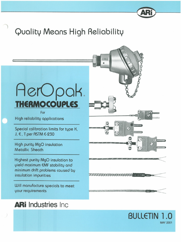 003 Aeropak Thermocouples | PDF