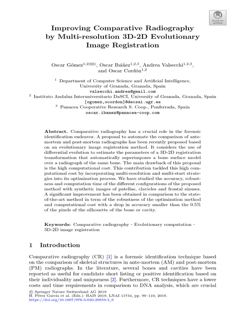Gómez Et Al. - 2019 - Improving Comparative Radiography by Multi-Resolution 3D-2D Evolutionary ...