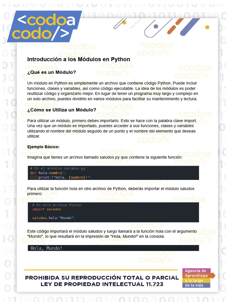 Módulos Python Imprimible | PDF | Python (lenguaje de programación) | Funcion exponencial