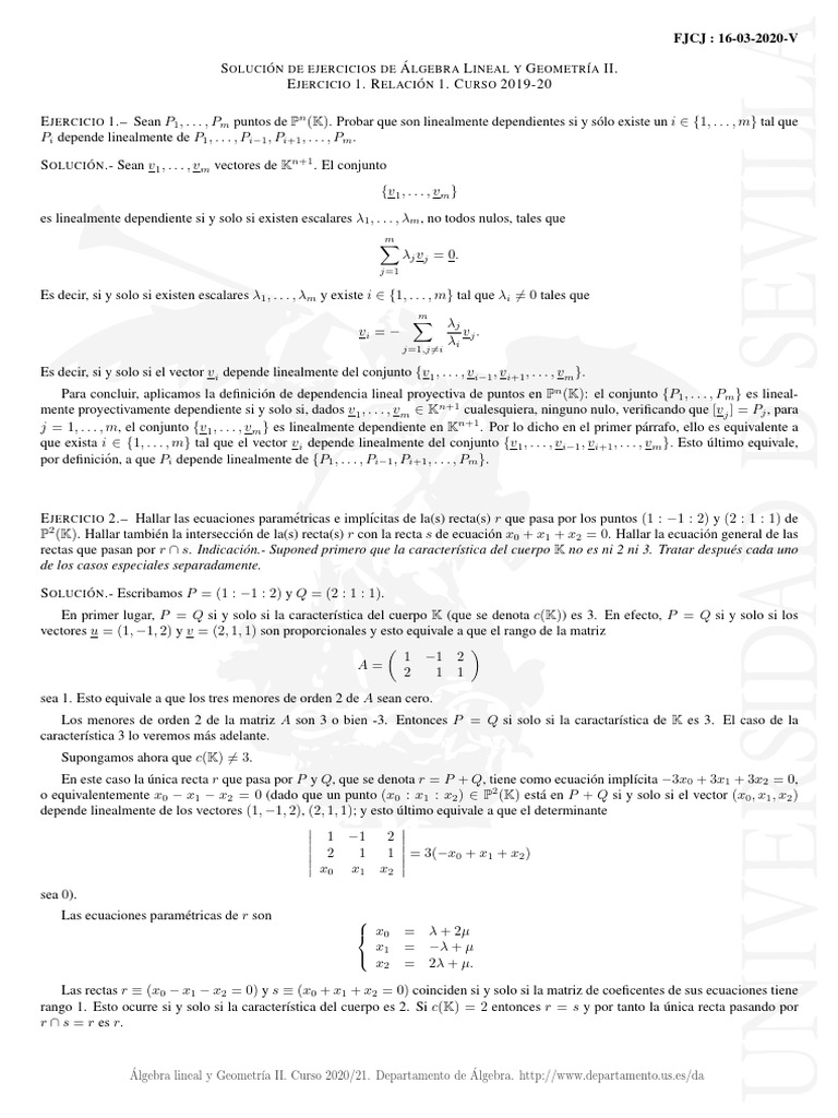 Sol Ej 1 2 3 7 Rel1 AlyGII | PDF | Espacio vectorial | Determinante