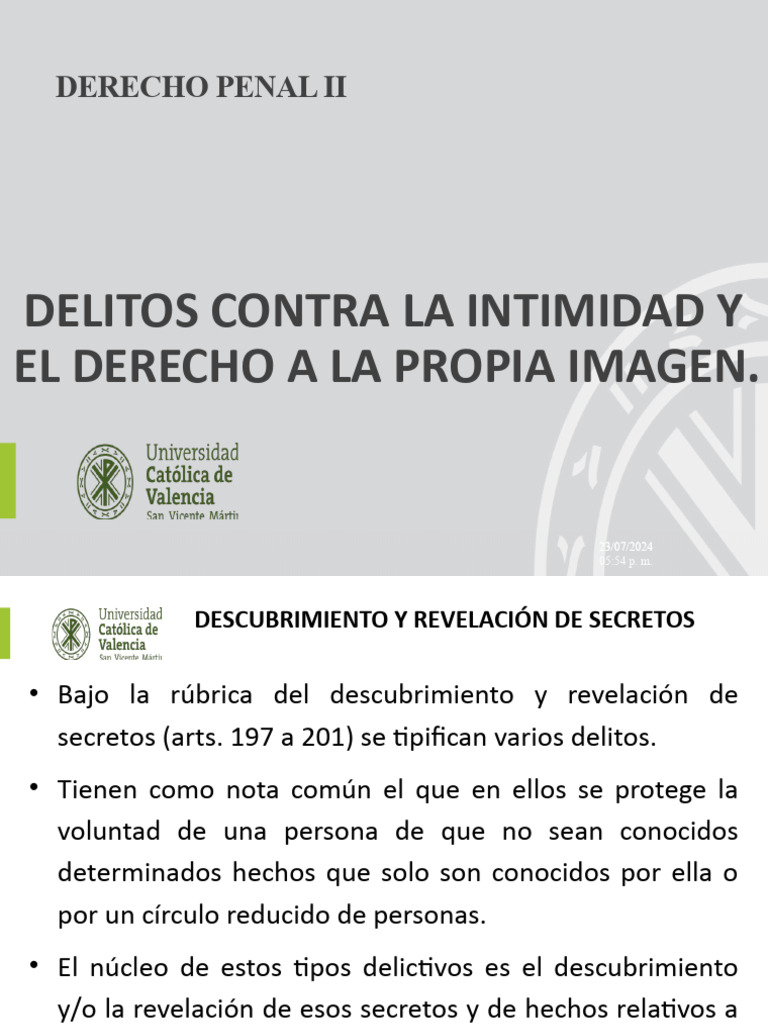 Delito Contra La Intimidad y El Derecho A La Propia Imagen | PDF | Archivo de computadora
