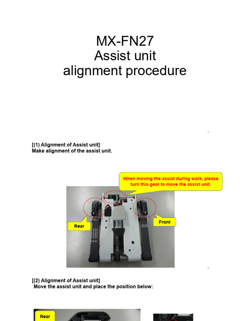Assist Unit Alignment Guide | PDF | Screw | Manufactured Goods