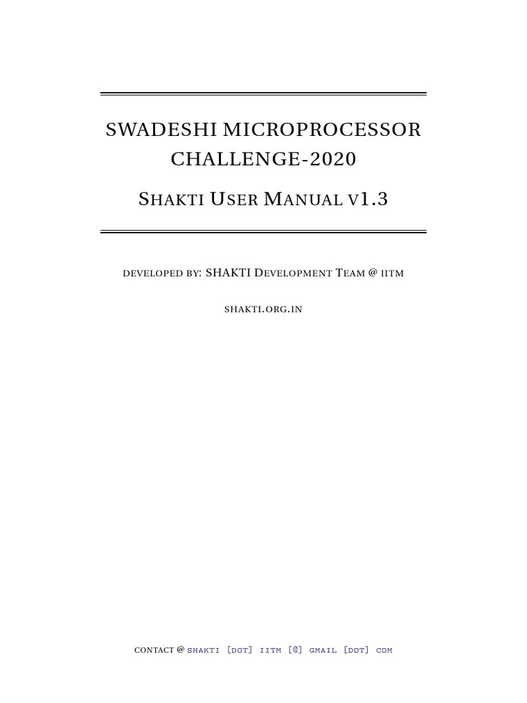Shakti Soc User | PDF | Computer Engineering | Computing