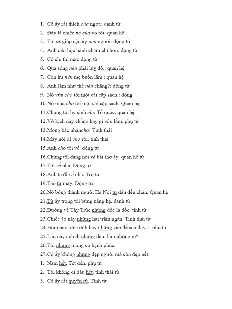 101 baid tập từ loại | PDF