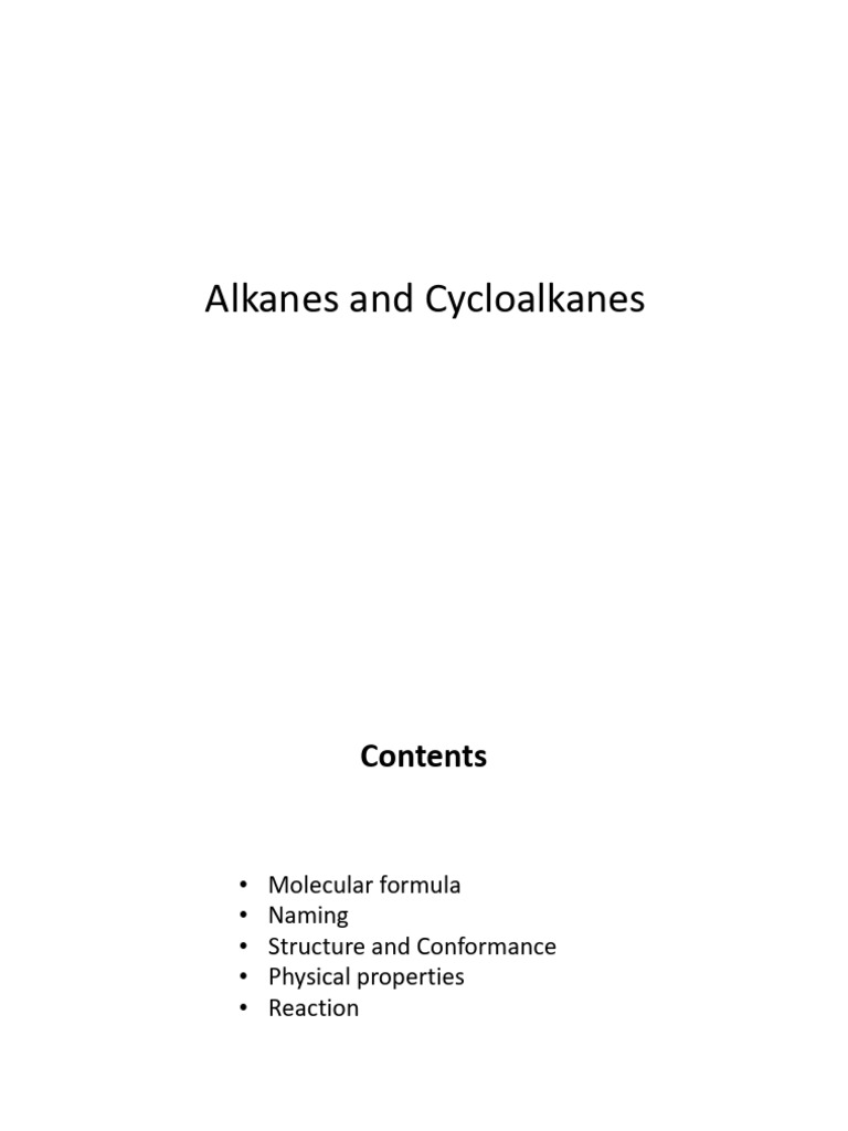 Chapter 2 - Alkanes and Cycloalkanes | PDF | Conformational Isomerism | Alkane