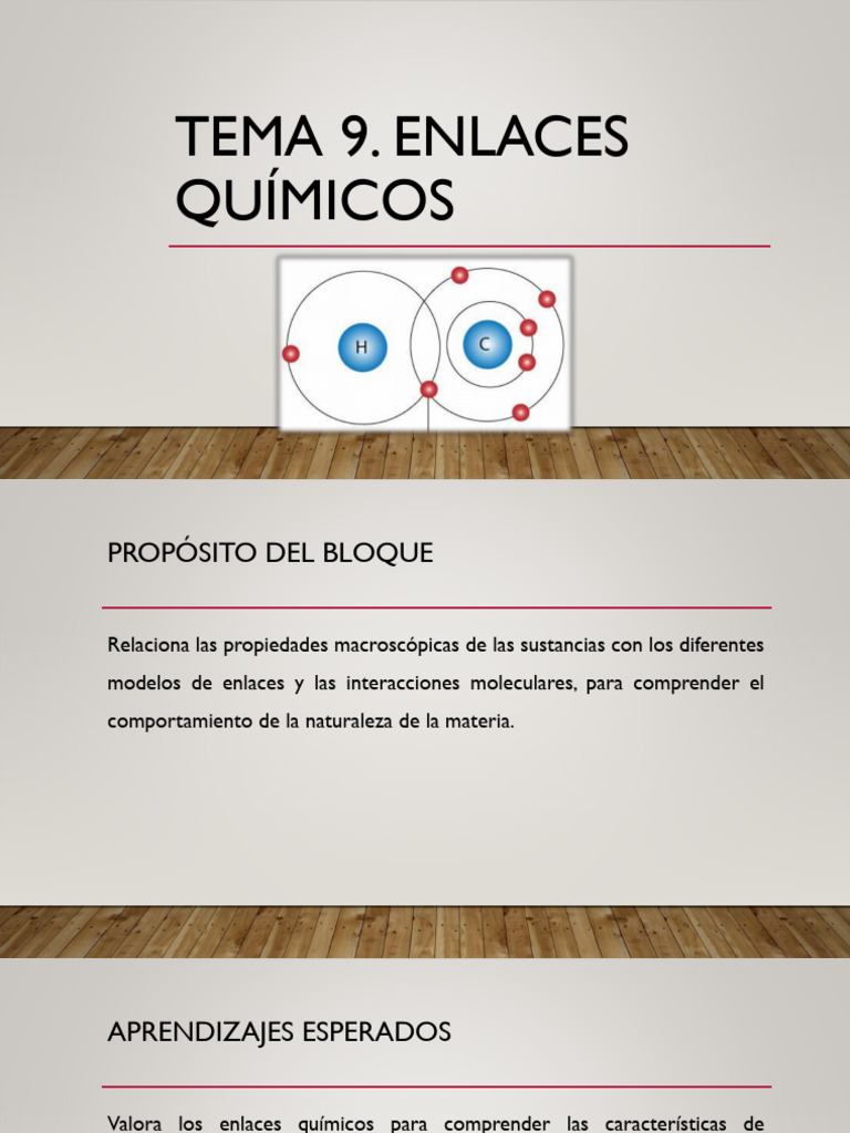 Tema 9. Enlaces Quimicos. | PDF | Enlace químico | Química