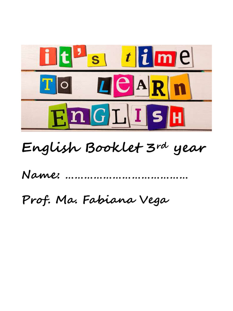 3ro Inglés Cuadernillo | PDF | Verbo | Asunto (gramática)