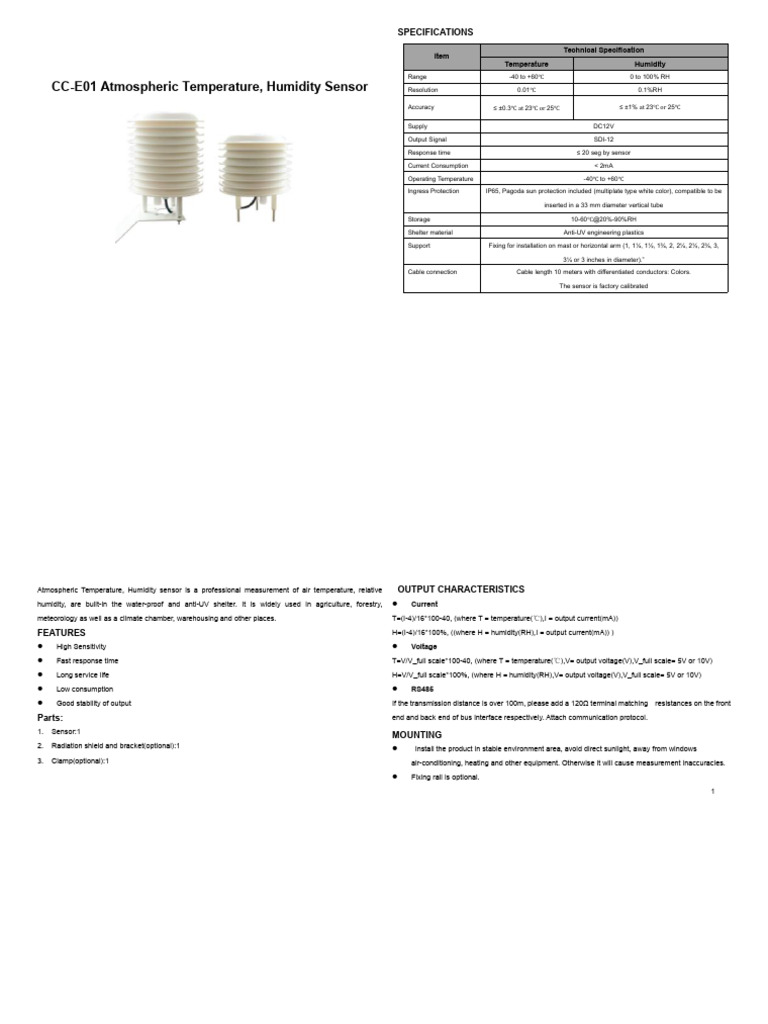 Brochure CC-E01 | PDF | Measuring Instrument