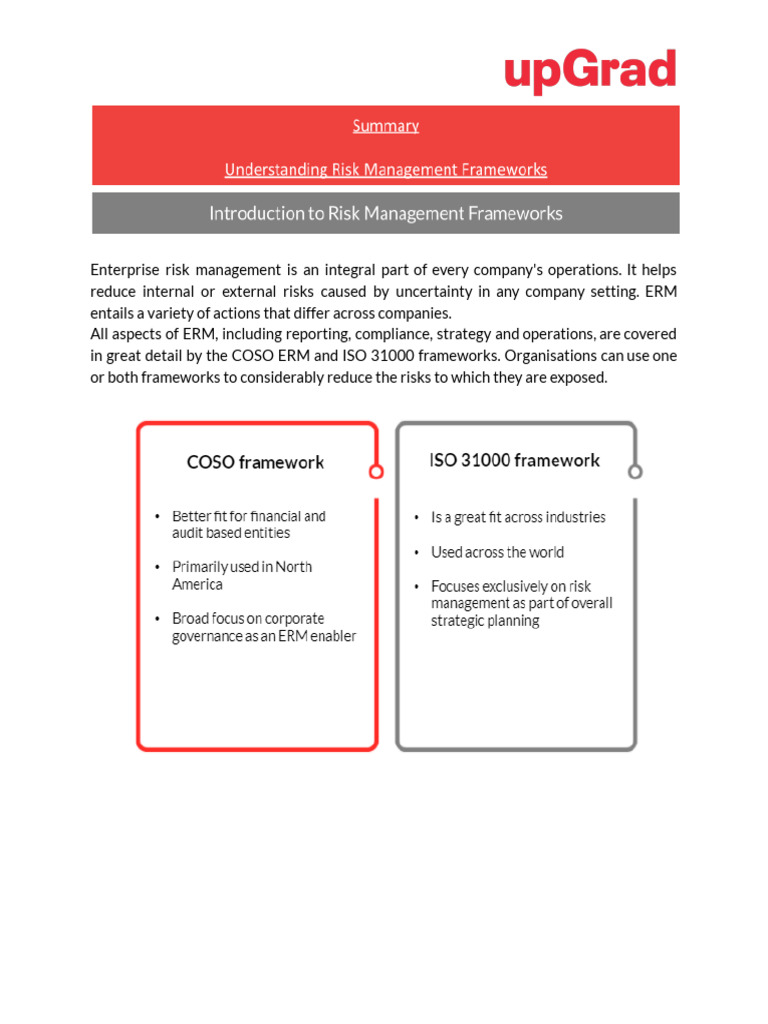 Understanding risk management frameworks | PDF | Risk | Risk Management