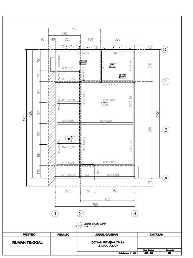 Denah Balok Atap | PDF
