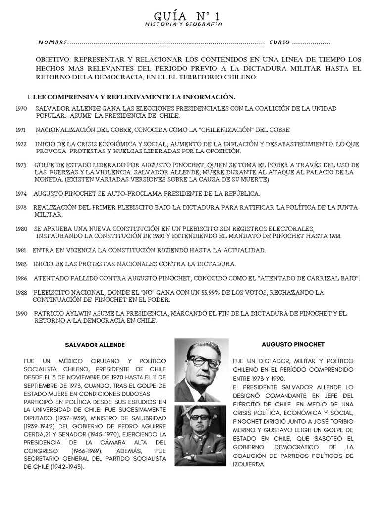 Historia de Chile: Allende y Pinochet | PDF | Augusto Pinochet | Chile