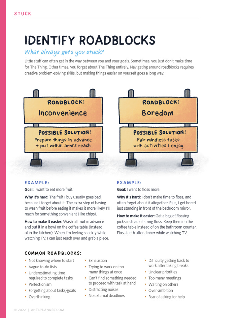 Overcoming Common Roadblocks to Goals | PDF | Self-Improvement