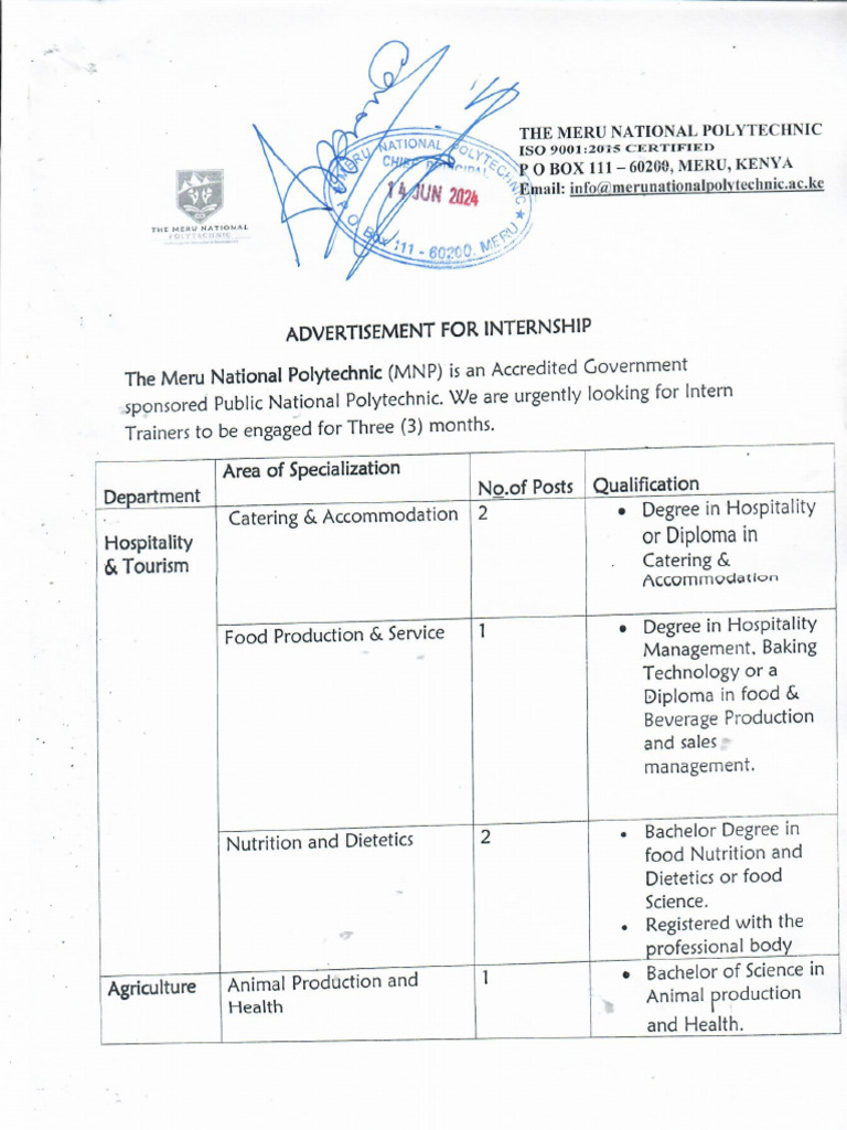 Advert 2024 | PDF