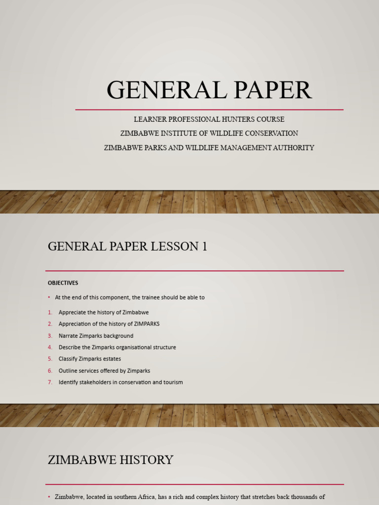 Gp Handout | Download Free PDF | Rhodesia | Conservation Biology