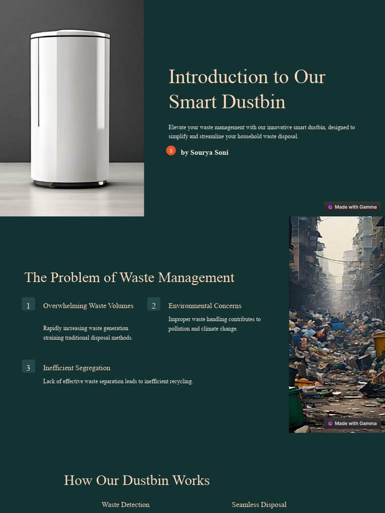 Introduction To Our Smart Dustbin | PDF | Waste Management | Waste
