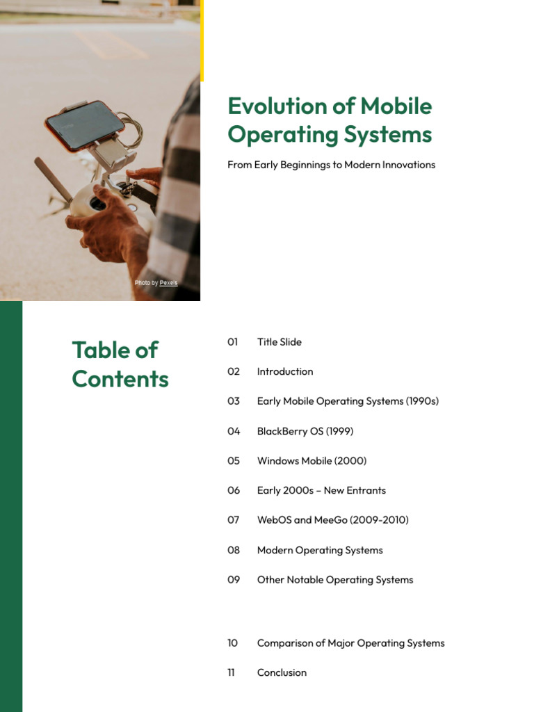 Evolution of Mobile Operating Systems | PDF | Android (Operating System ...