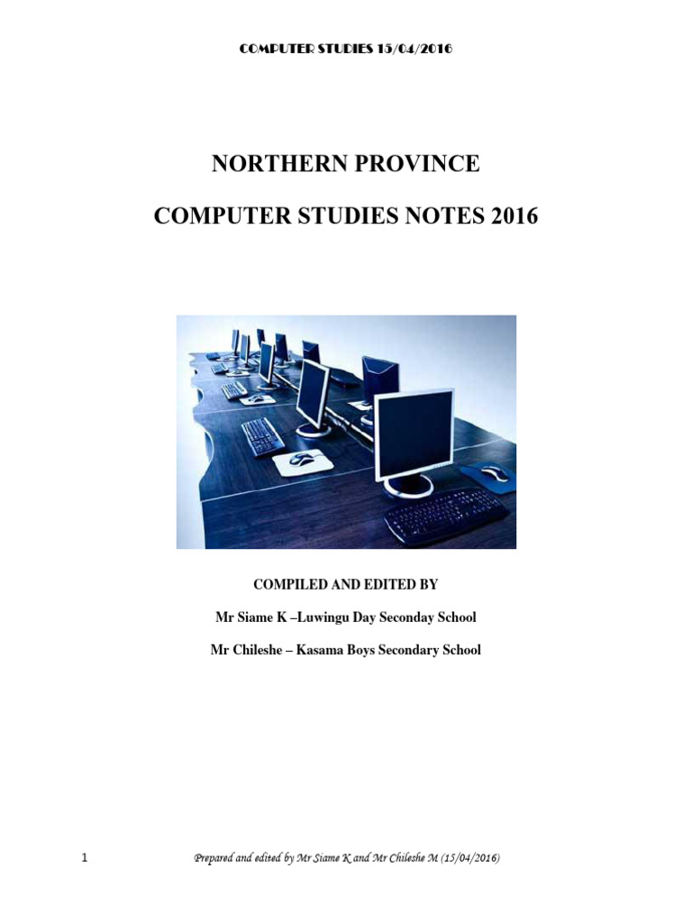 Computer Studies Comprehensive Notes | PDF | Graphical User Interfaces ...