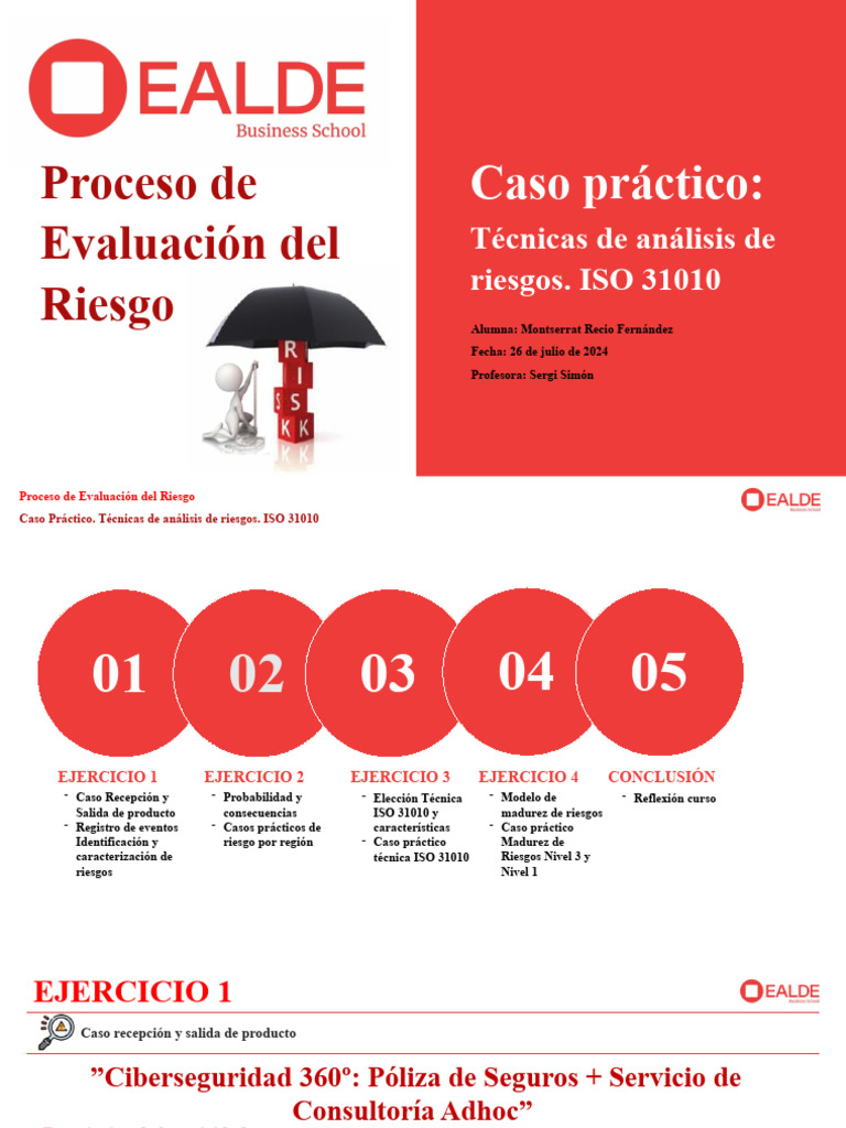 EALDE MRF - Caso Práctico - Proceso de Evaluación Del Riesgo v.20240723 | PDF | Evaluación de ...