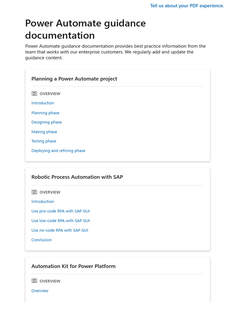 Power Automate Guidance | PDF | Automation | Application Software
