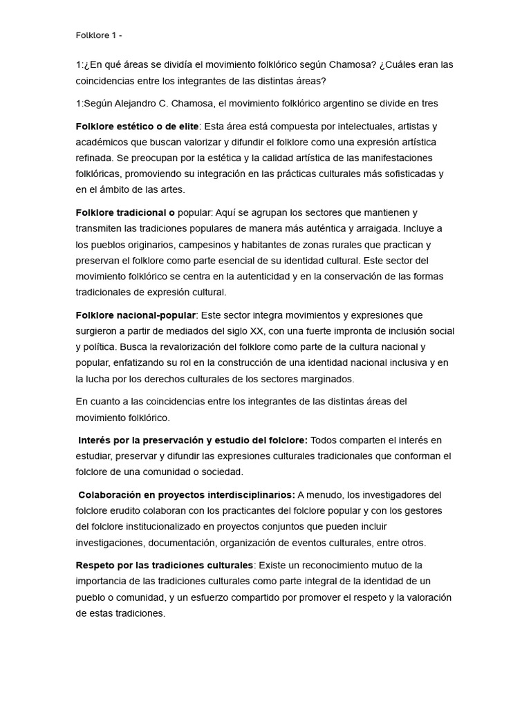 Examen Final de Folklore | PDF | Folklore | Sociedad