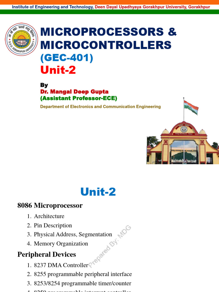 MP - ECE - UNIT-2 8086 and Interfacing | PDF | Input/Output | Central Processing Unit
