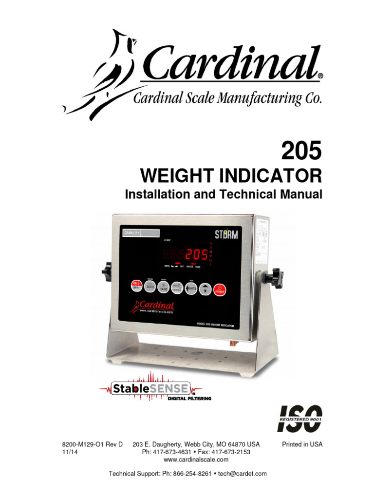 Weighing Scale Cardinal 205 | PDF | Electrical Connector ...