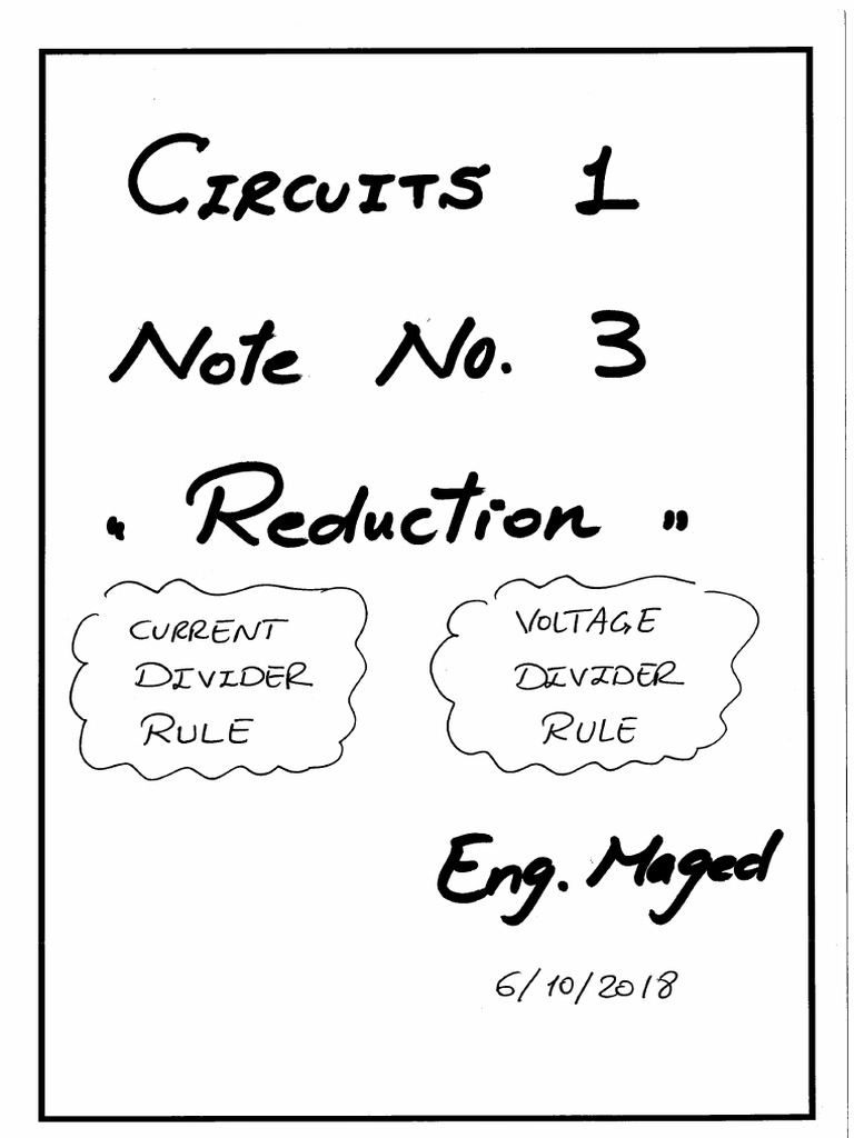 Circuits - Note No 3 | PDF