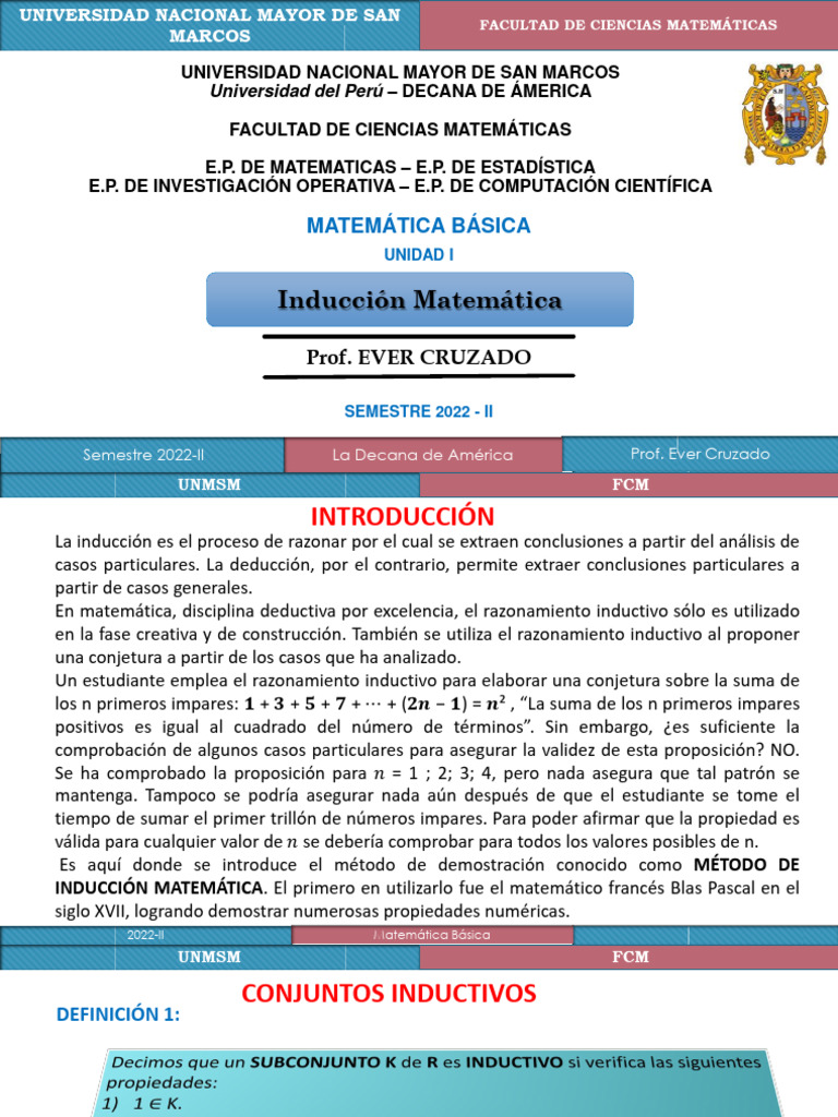 INDUCCION MATEMATICA VF | PDF | Número natural | Conjunto (Matemáticas)