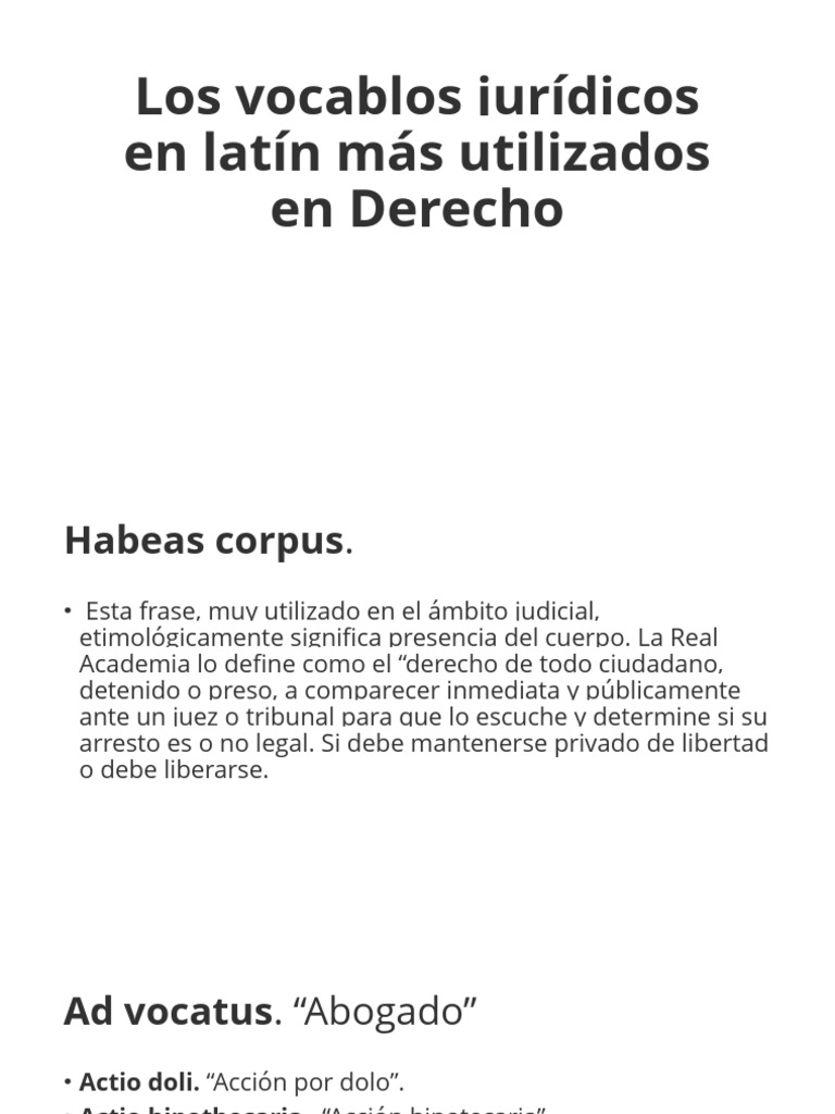 Palabras en Latin | Descargar gratis PDF | Ley común | Ley Pública