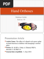 Short Opponens Spilint | PDF | Hand | Thumb
