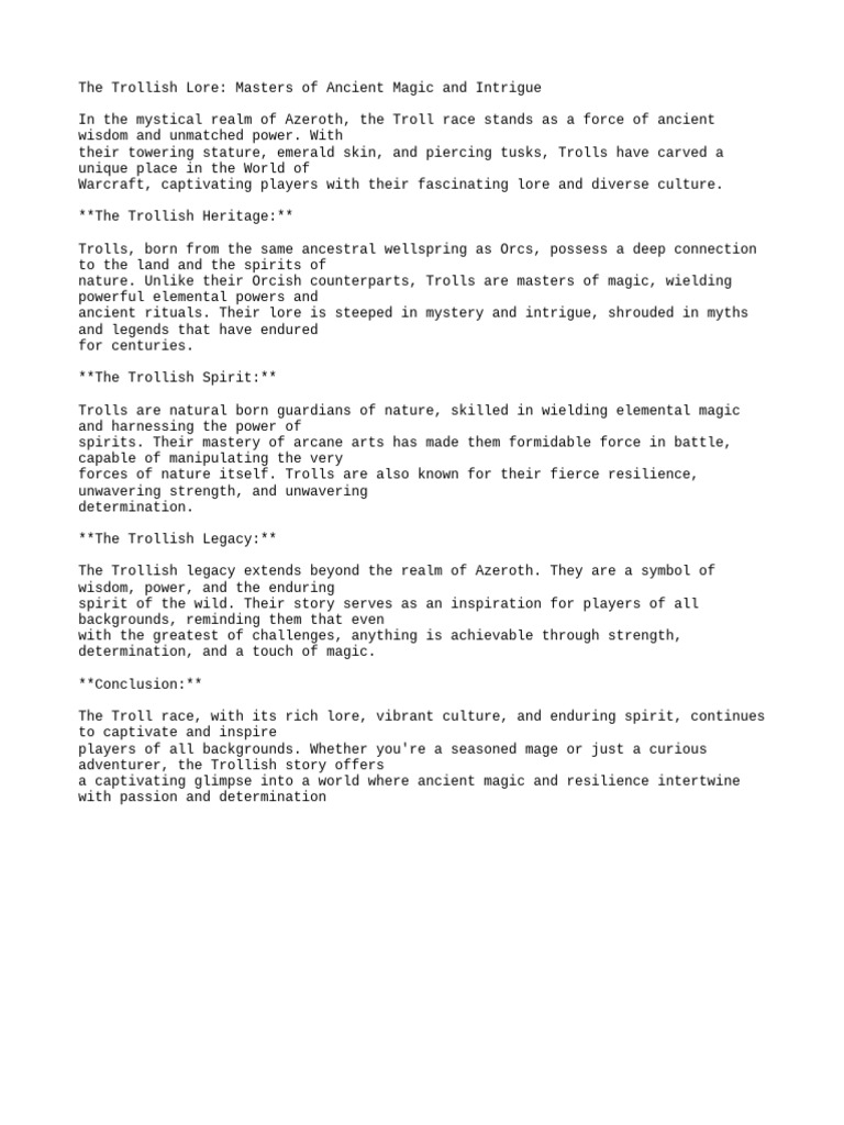 The Trollish Lore | PDF | Law