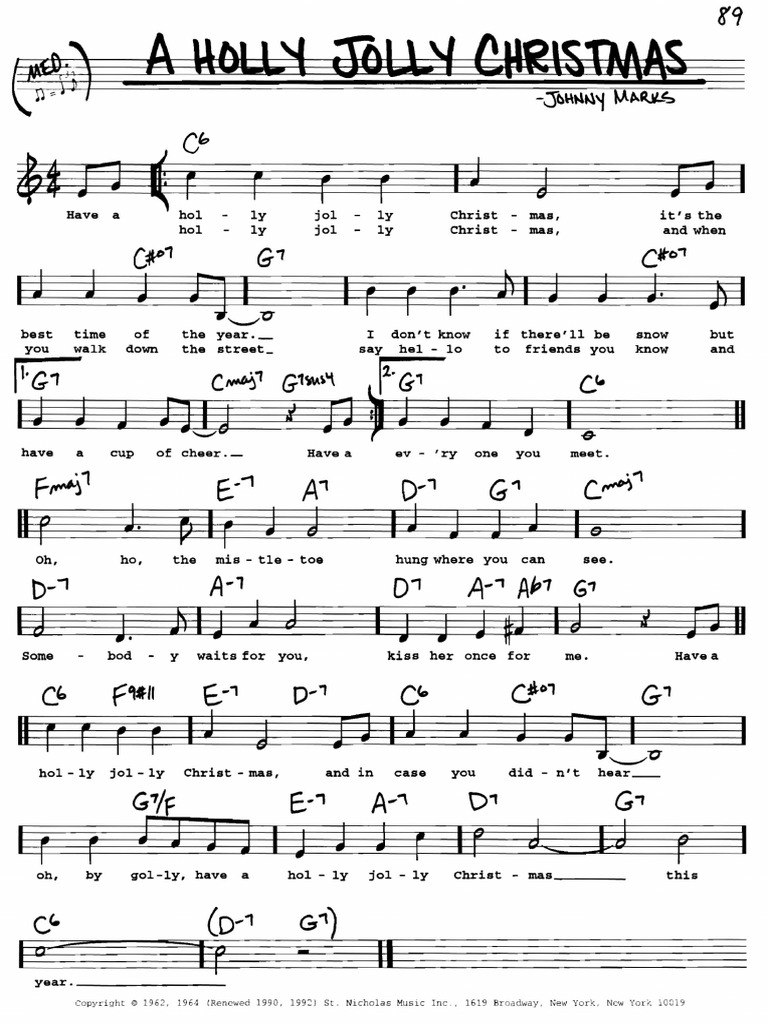 A Holly Jolly Christmas Real Book | PDF