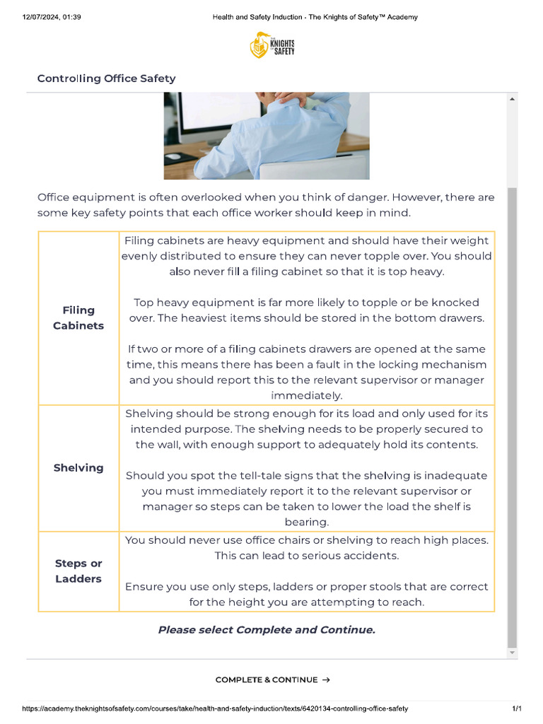 Controlling Office Safety | PDF