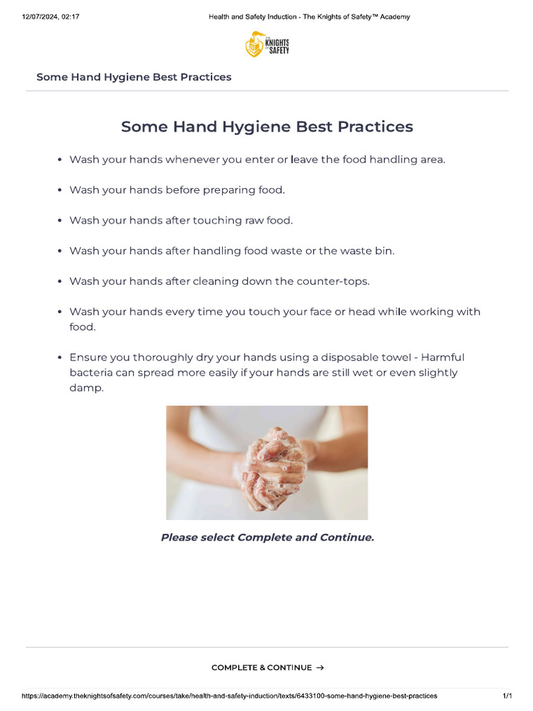 Some Hand Hygiene Best Practices | PDF