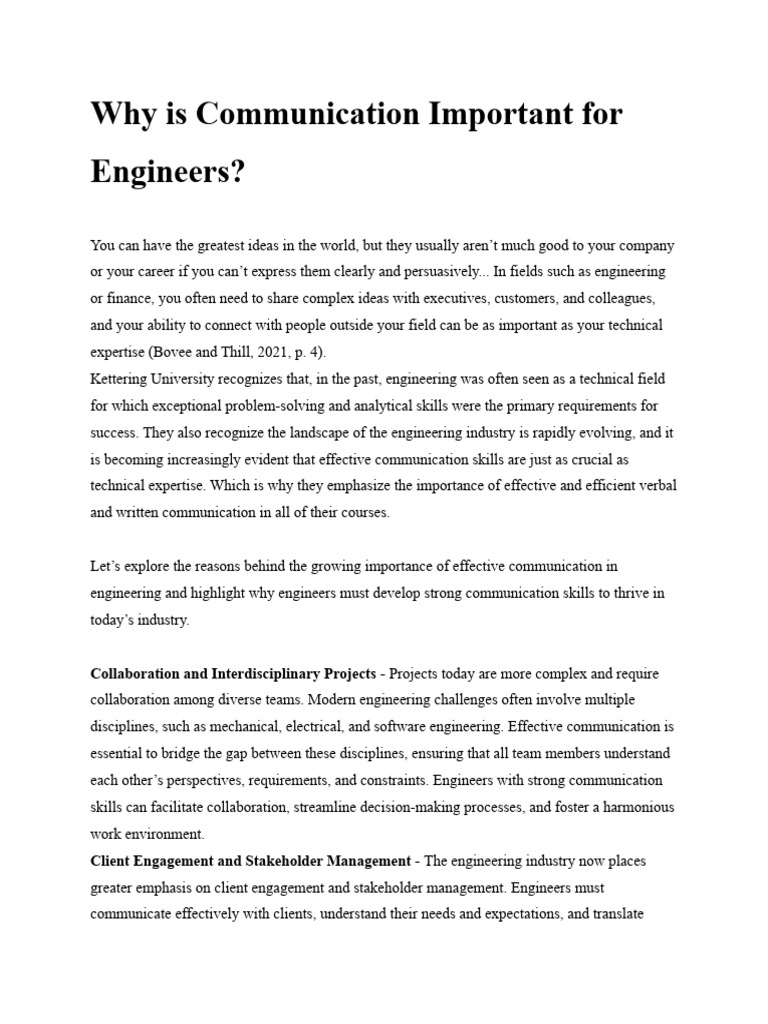 Communication Skills and Engineering | PDF | Communication | Engineering