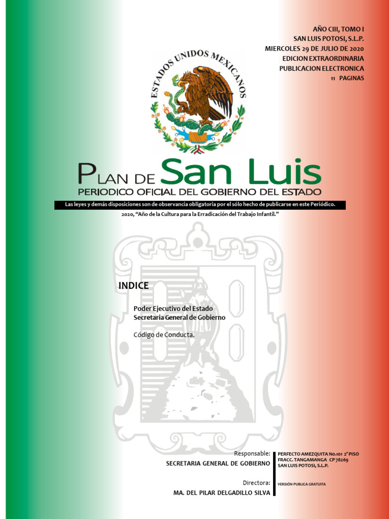Código de conducta servidores públicos SEGE SLP | PDF | Responsabilidad ...