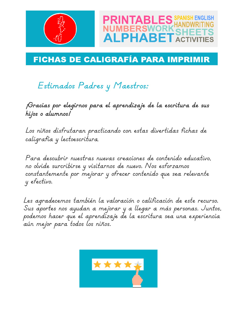 Los Meses Del Año en Español Caligrafia | PDF