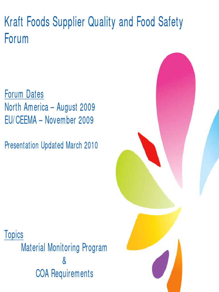 Material Monitoring Program | PDF | Supply Chain | Food Safety