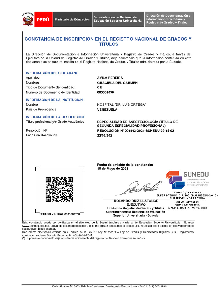 Constancia de Inscripción | PDF | Documento de identidad